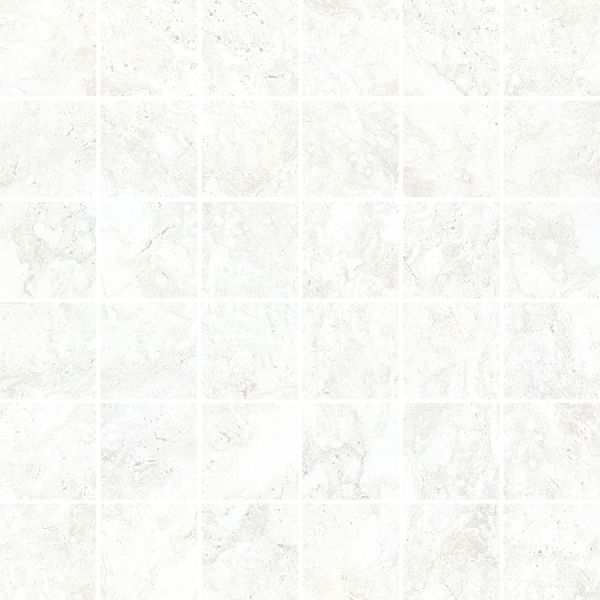 Verona 2x2 White Travertine Matte Mosaics Glazed Porcelain Rectified